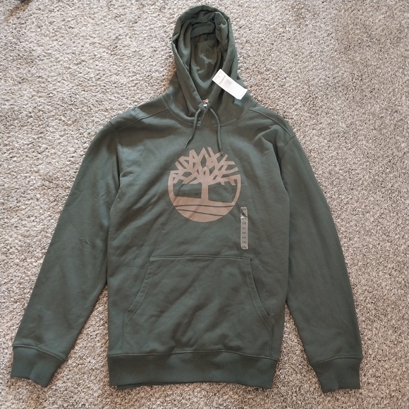 Timberland | Jackets & Coats | Mens Timberland Green Hoodie Ripped ...